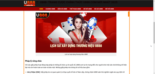 U888 – Tiêu Chuẩn An Toàn Và Công Nghệ Cá Cược Hiện Đại